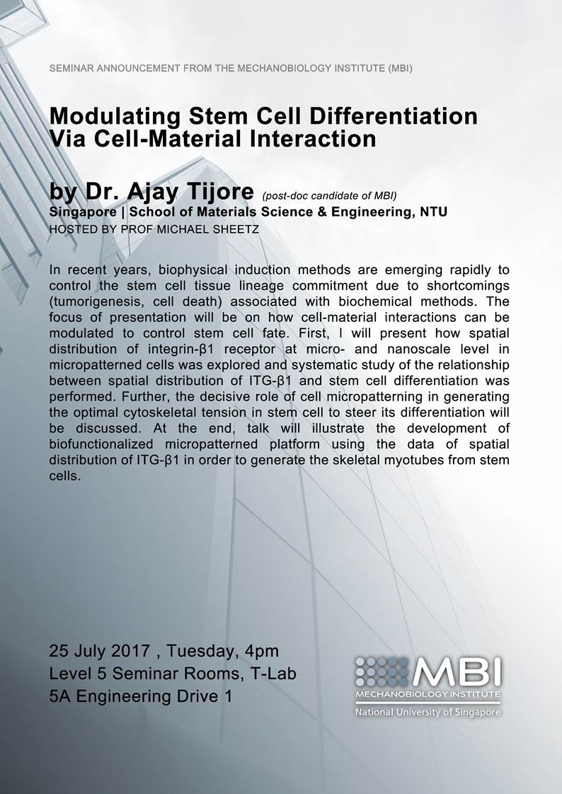 Modulating Stem Cell Differentiation Via Cell-Material Interaction by ...