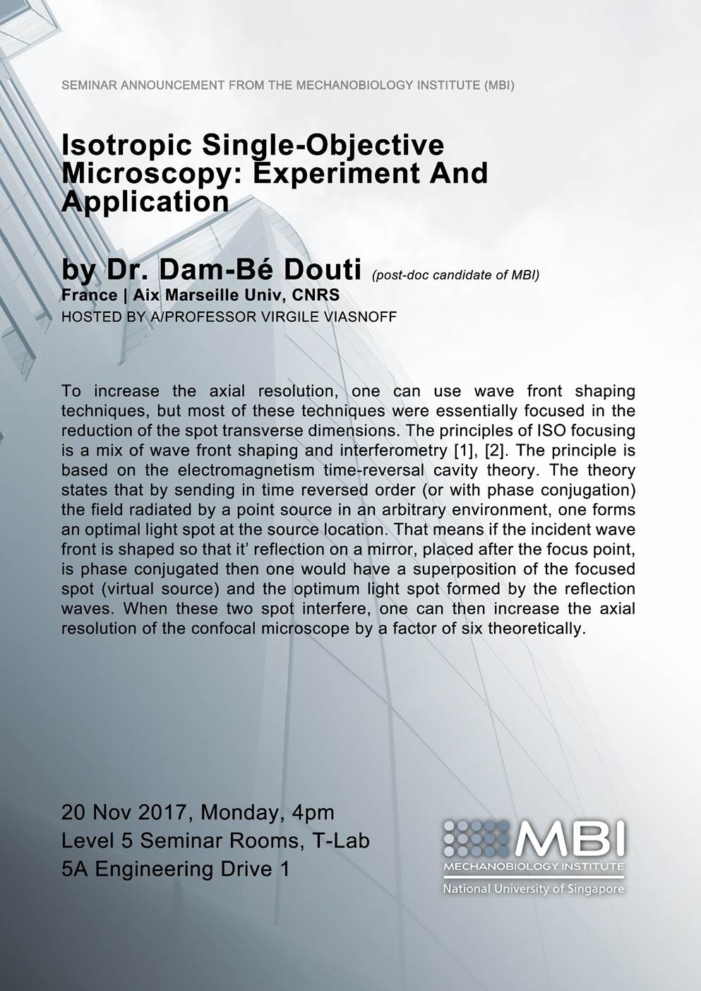 Isotropic Single-Objective Microscopy: Experiment And Application by Dr ...