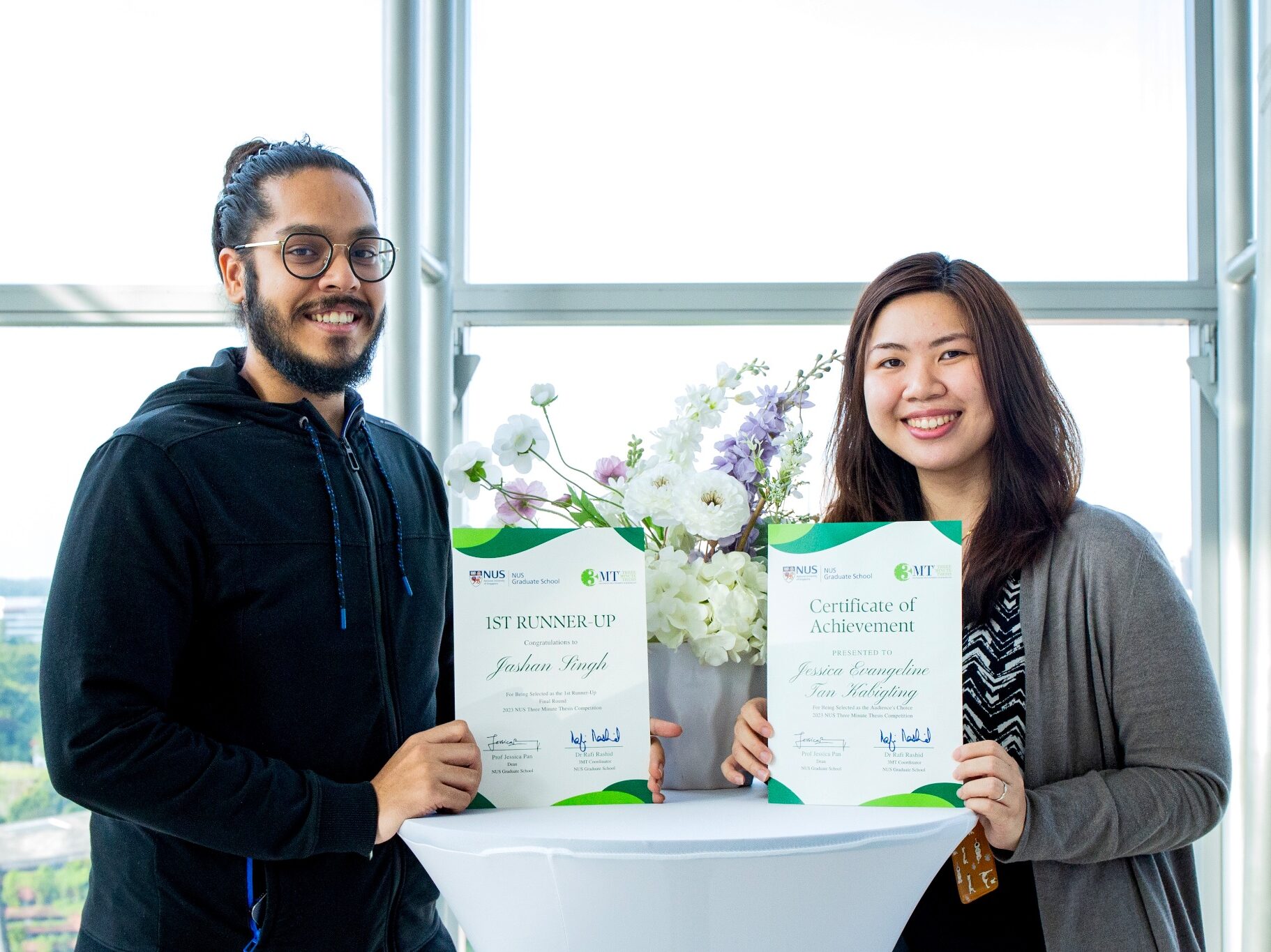 Congratulations to Jashan and Jessica for their awards at the NUS 3MT ...