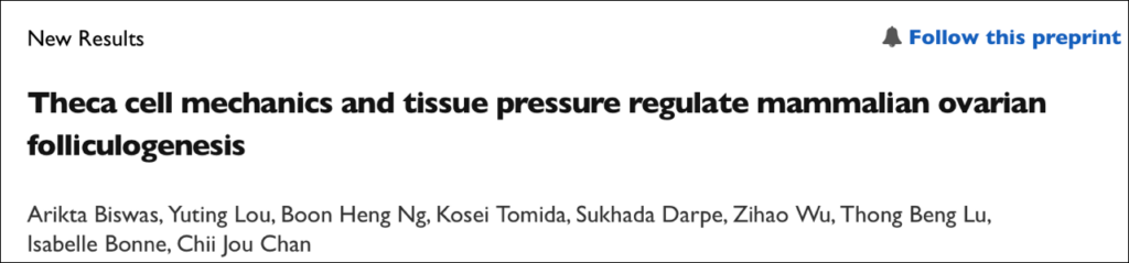 The first research article from the Chan Lab is up on bioRxiv now - Mechanobiology Institute ...
